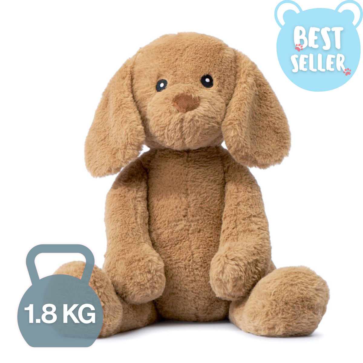 Peanut the Puppy Weighted Stuffed Animal | The Cuddle Club